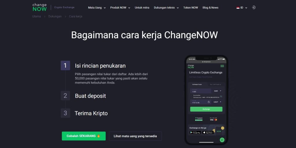 Review ChangeNOW 2024: Crypto Exchange Aman & Kaya Fitur - Invesnesia
